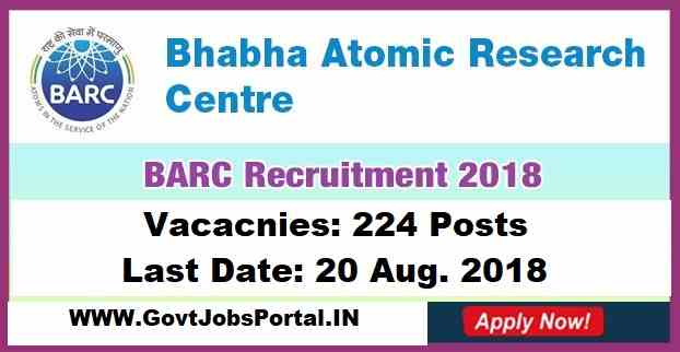 BARC Recruitment 2018- Government Jobs for Trainee Posts in Bhabha ...