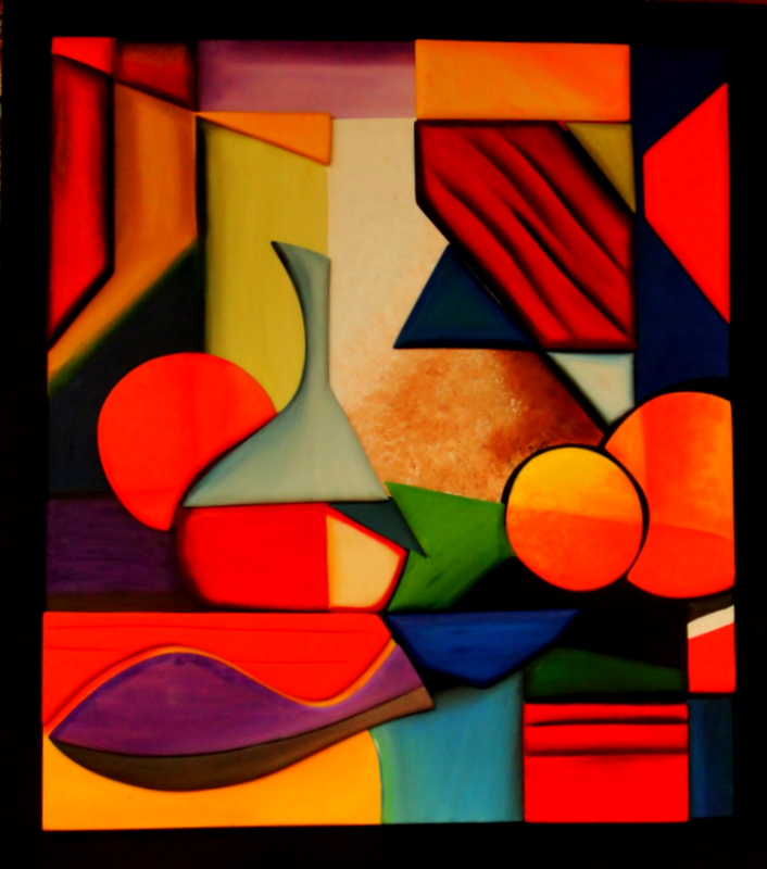 el ojo del pintor: Bodegón abstracto 1 60x68 cm