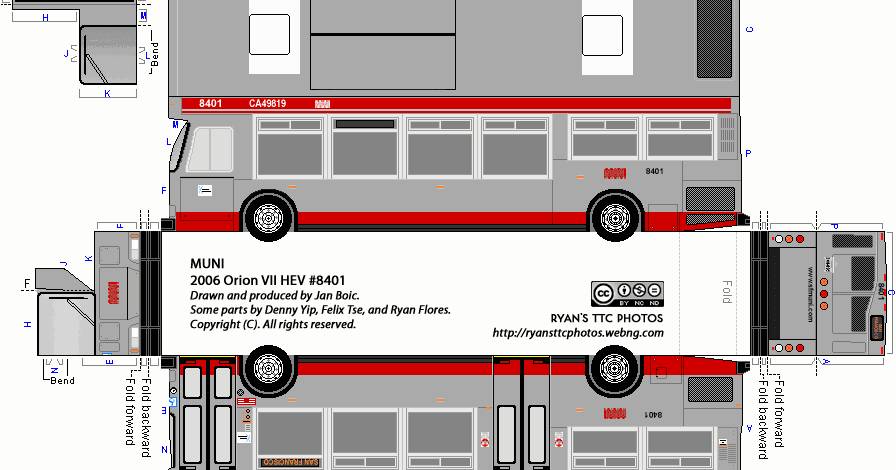 SP. Papel Modelismo: PaperBus 2001 Orion VII HEV - MUNI