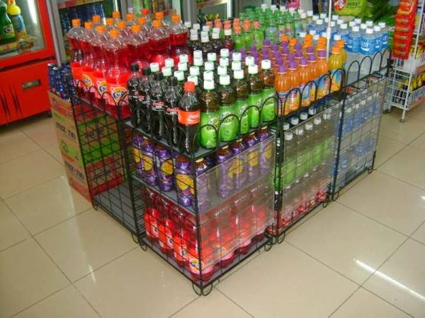RAK DAN KONSULTAN MINIMARKET: RAK FLOOR UNTUK STOK MINUMAN