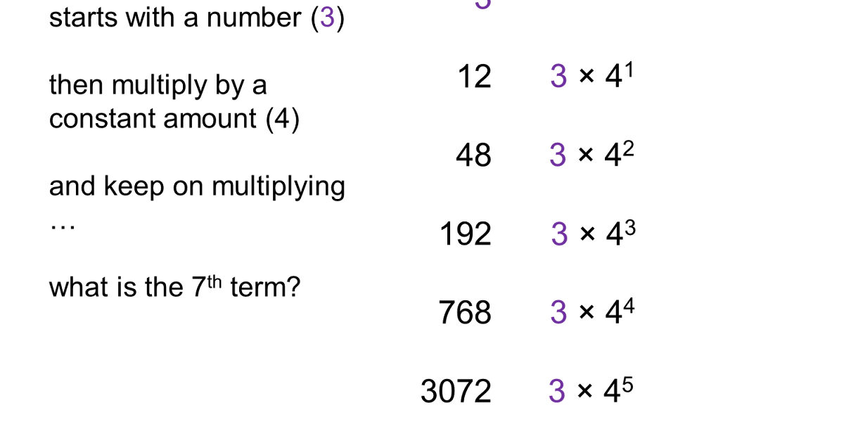 MEDIAN Don Steward mathematics teaching: geometric sequences