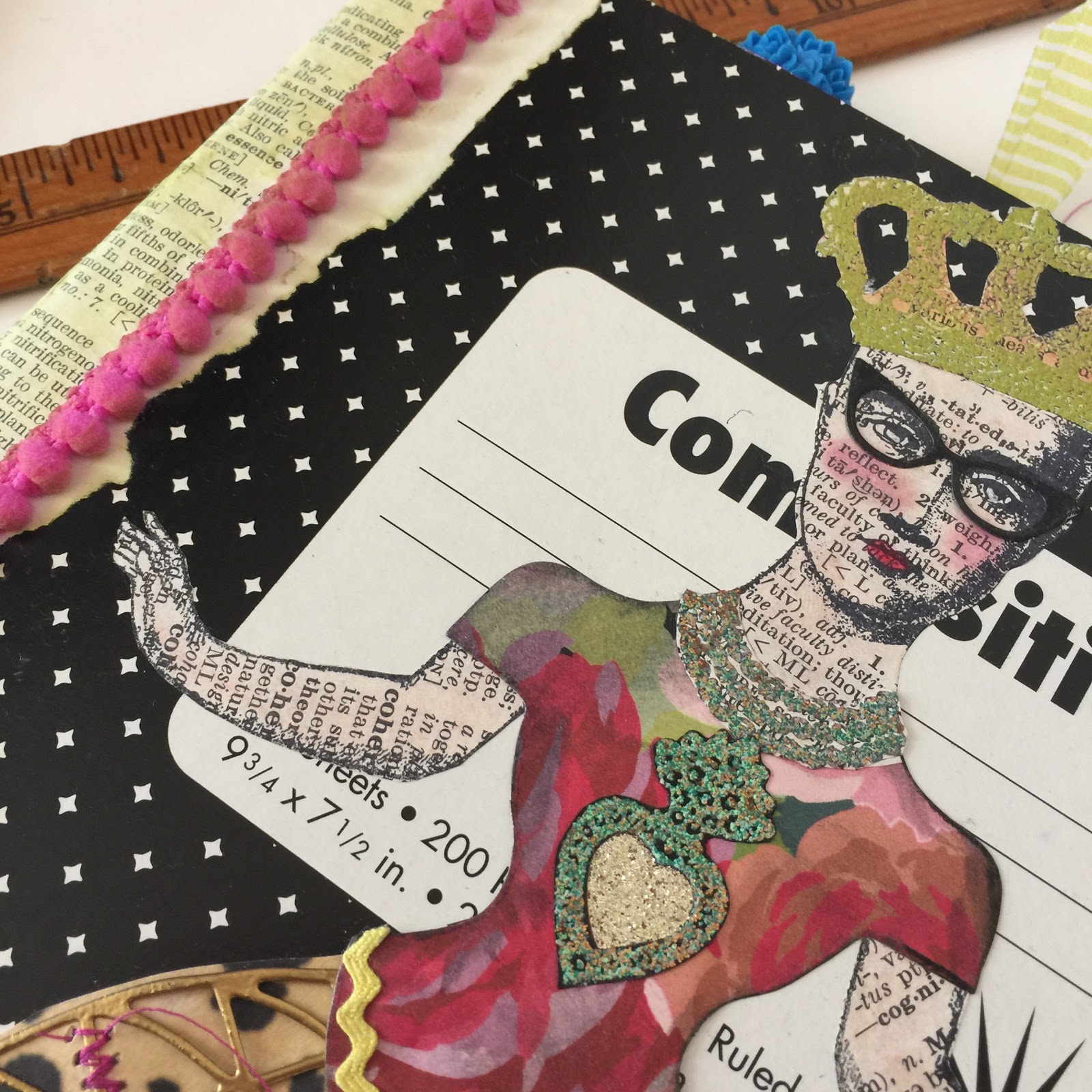My Rusty Crown: Altered Composition Books Featuring Character Constructions