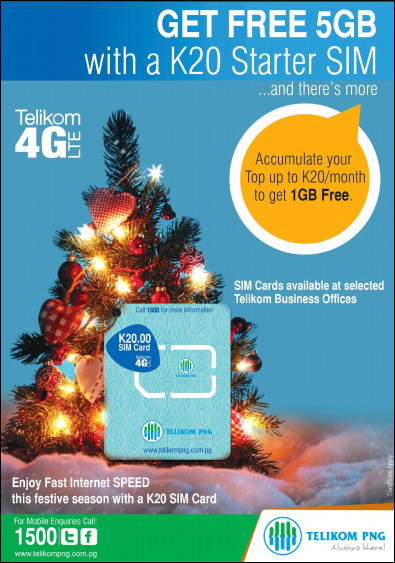 4G High Speed Internet promotion from Telikom PNG - Tech Pacific