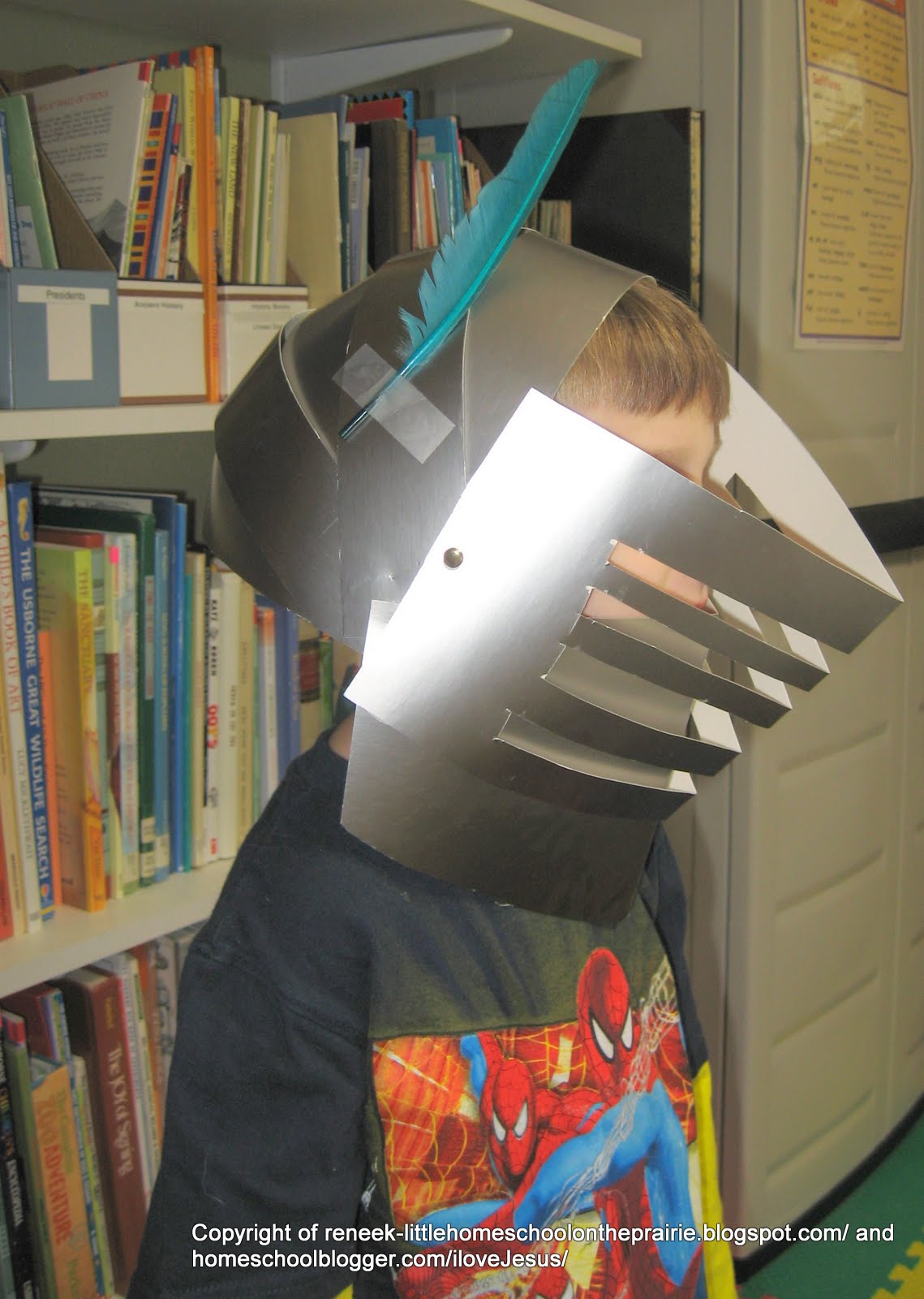 Little Homeschool on the Prairie: Medieval Knight Helmet Craft