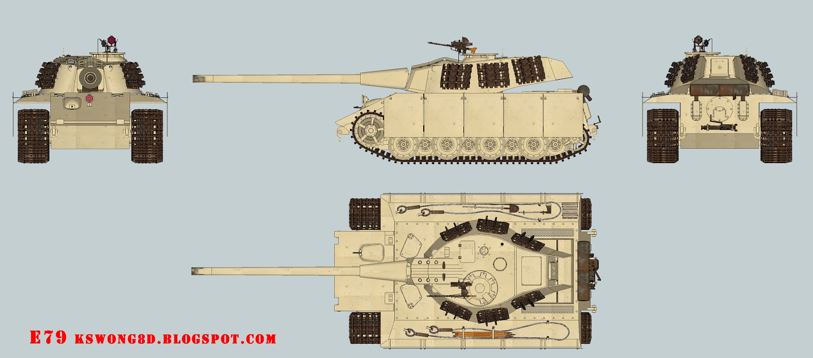 SketchUP Power 草圖力量: E79 (Paper tank 計劃戰車
