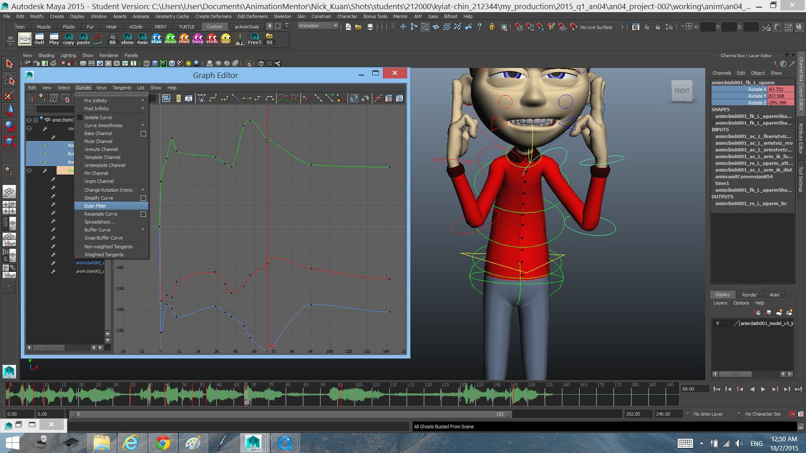 The Road to My True Passion for ART: Maya tips 008 - Euler Filter