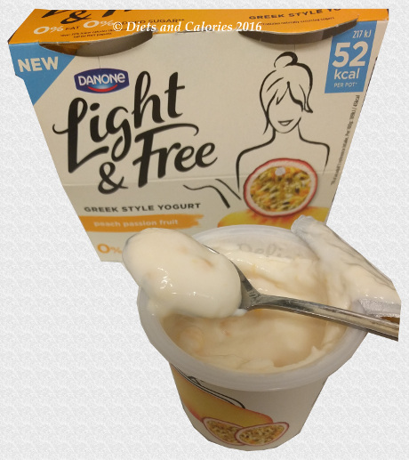 Danone Light & Free Peach Passion Fruit Greek Style Yogurt