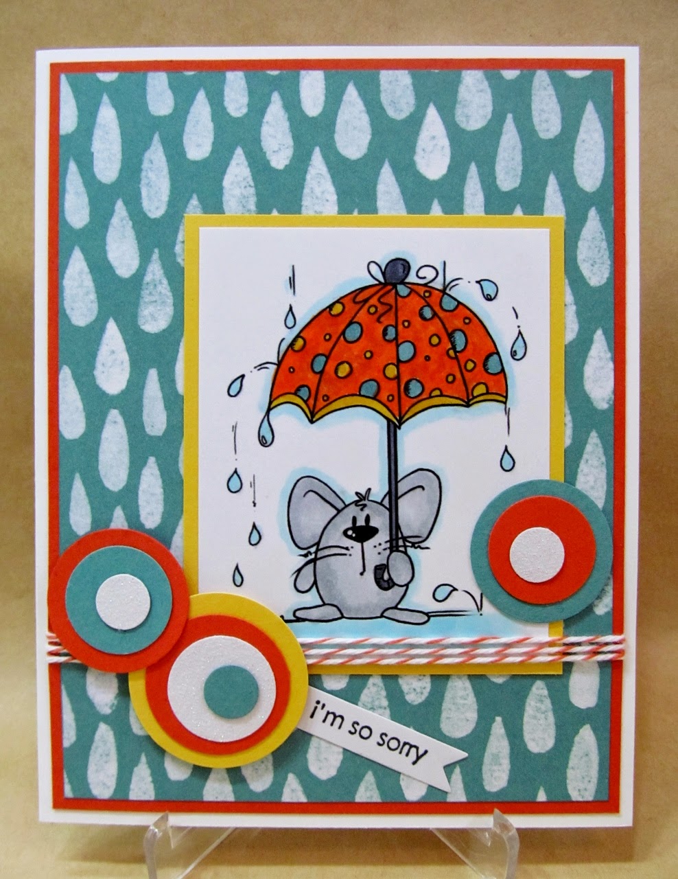 Savvy Handmade Cards: Umbrella Mouse Sorry Card