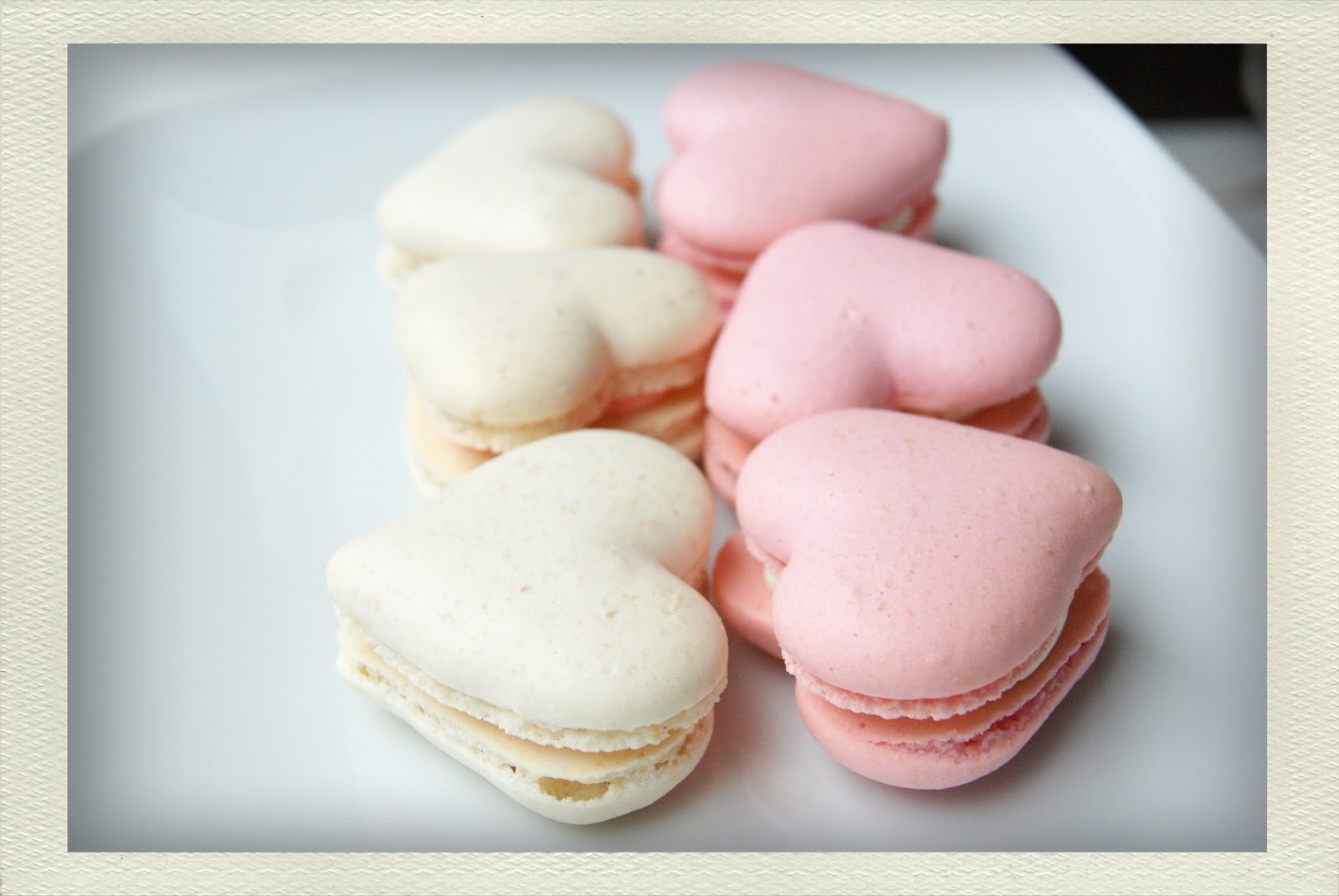 little miss sweetie: Macaron Hearts - Rose & Lychee, Coconut & Strawberry