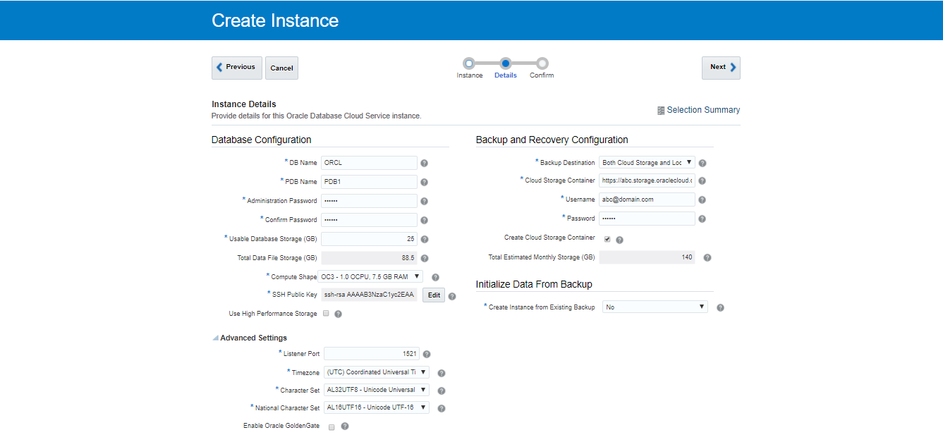 Create An Oracle Database Cloud Service Instance Techsupper