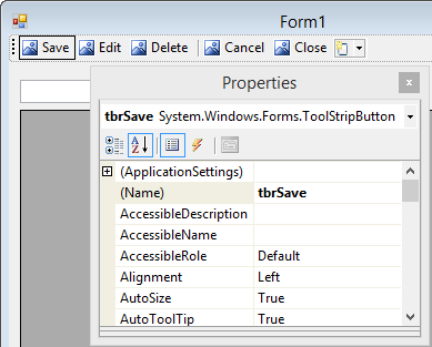 VB.NET: Working with ToolStrip Control