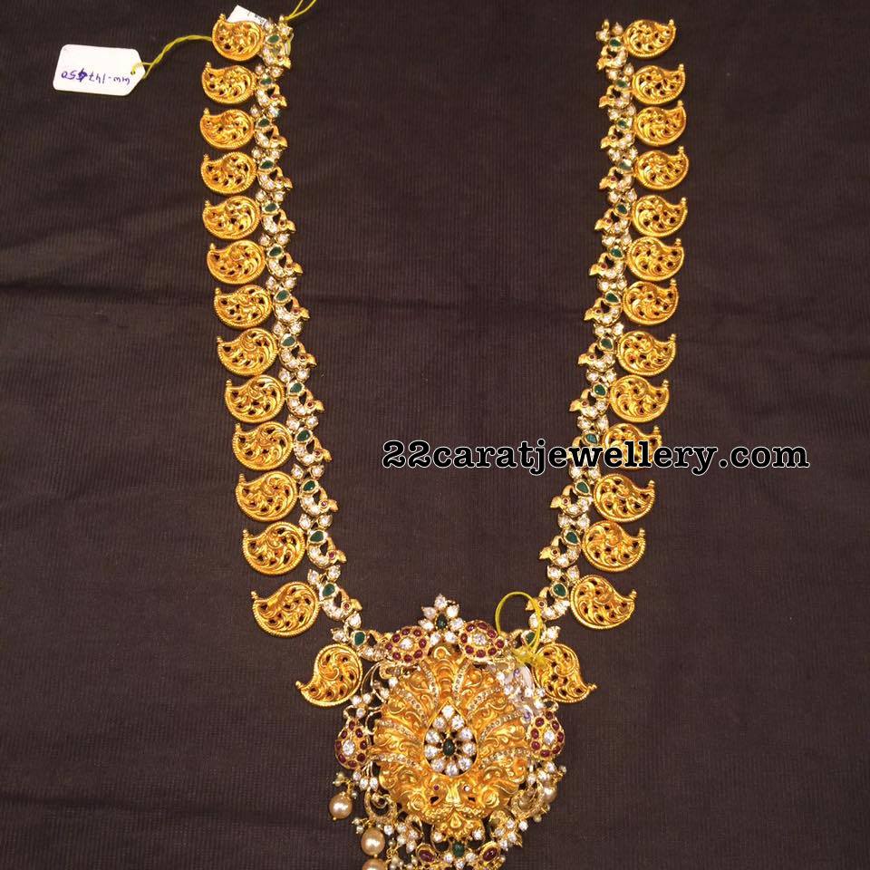 147 Grams Mango Long Set - Jewellery Designs