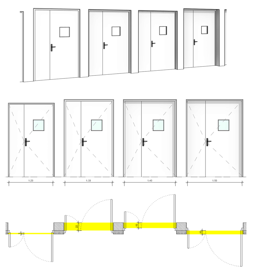 Revit-Mémo: Revit 2017_Porte tierce_Embrasure variable