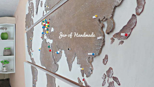 Jar Of Handmade: DIY: Personalized World Map For All Travel Lovers!