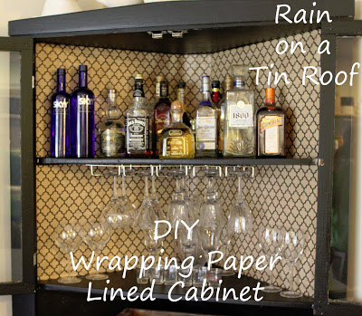 Pams Party & Practical Tips: DIY Lined Cabinet - Feature of the Day
