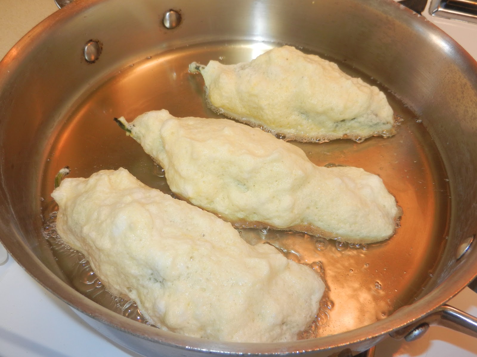 Fun Cooking with Mary : Chile Rellenos with a Spicy Mediterranean Sauce.