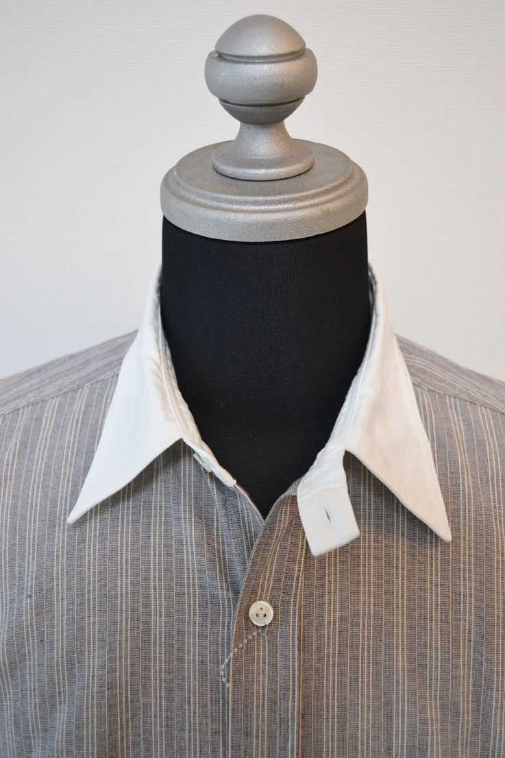 ADJUSTABLE COSTUME: ♪ Work Style Stripe Shirt & Black Kemp Wool Suit ...