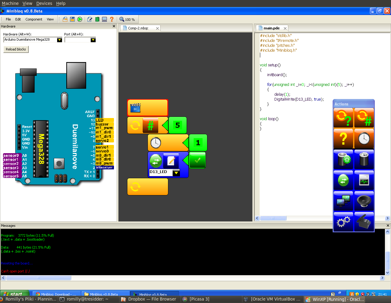 Rareblog Minibloq A Graphical Programming Environment For The Arduino