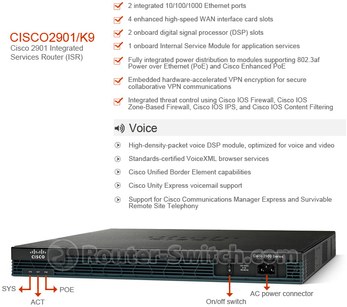 Router Switch: Cisco 2901 router Diagram Specs, features and Benefits ...