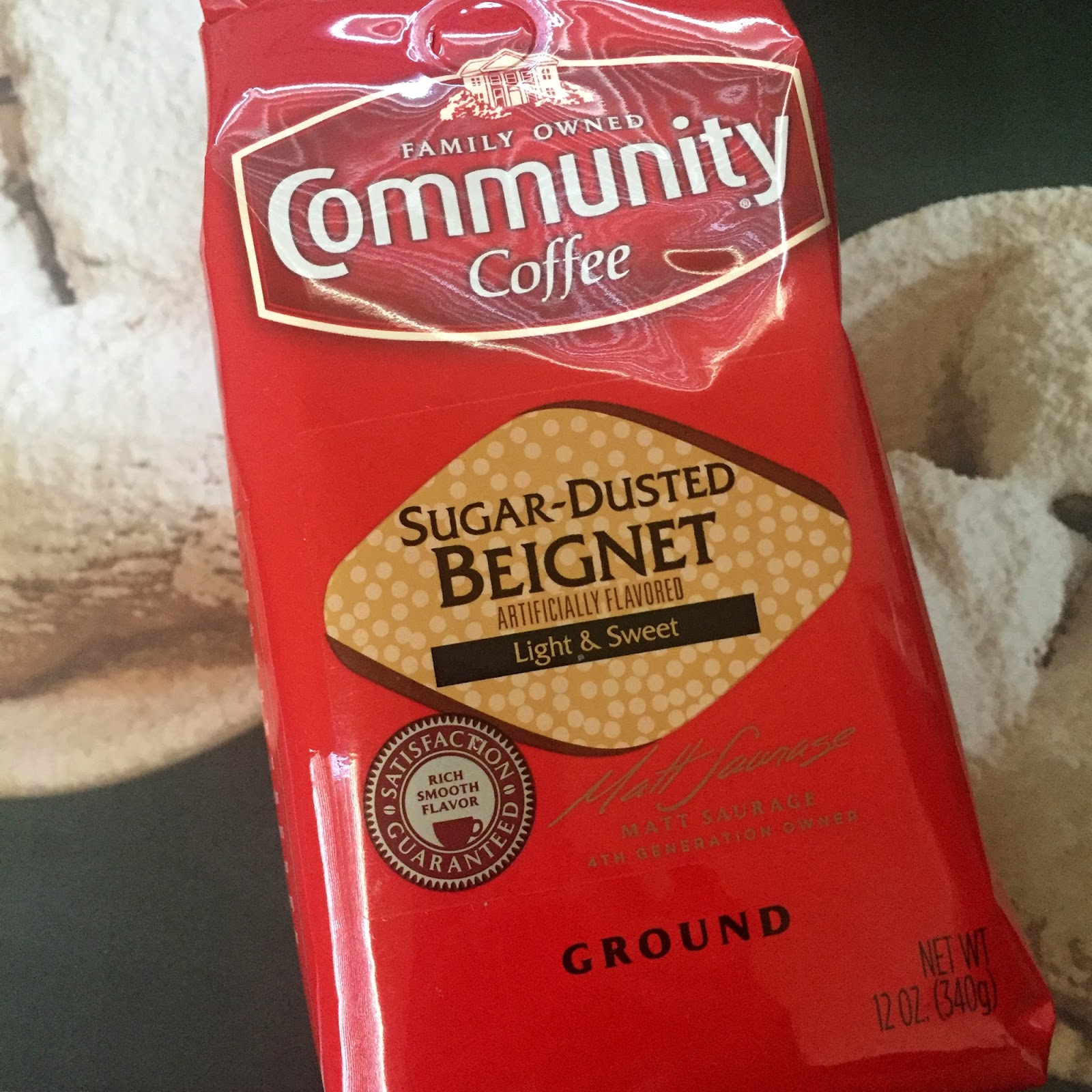 Community Coffee Sugar-Dusted Beignet Coffee Review And Cafe Du Monde ...