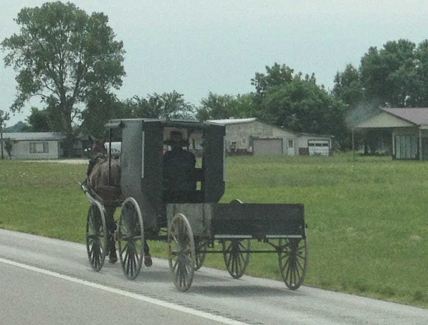 Postcards And Road Trips: Amish Horse, Buggy And Cart