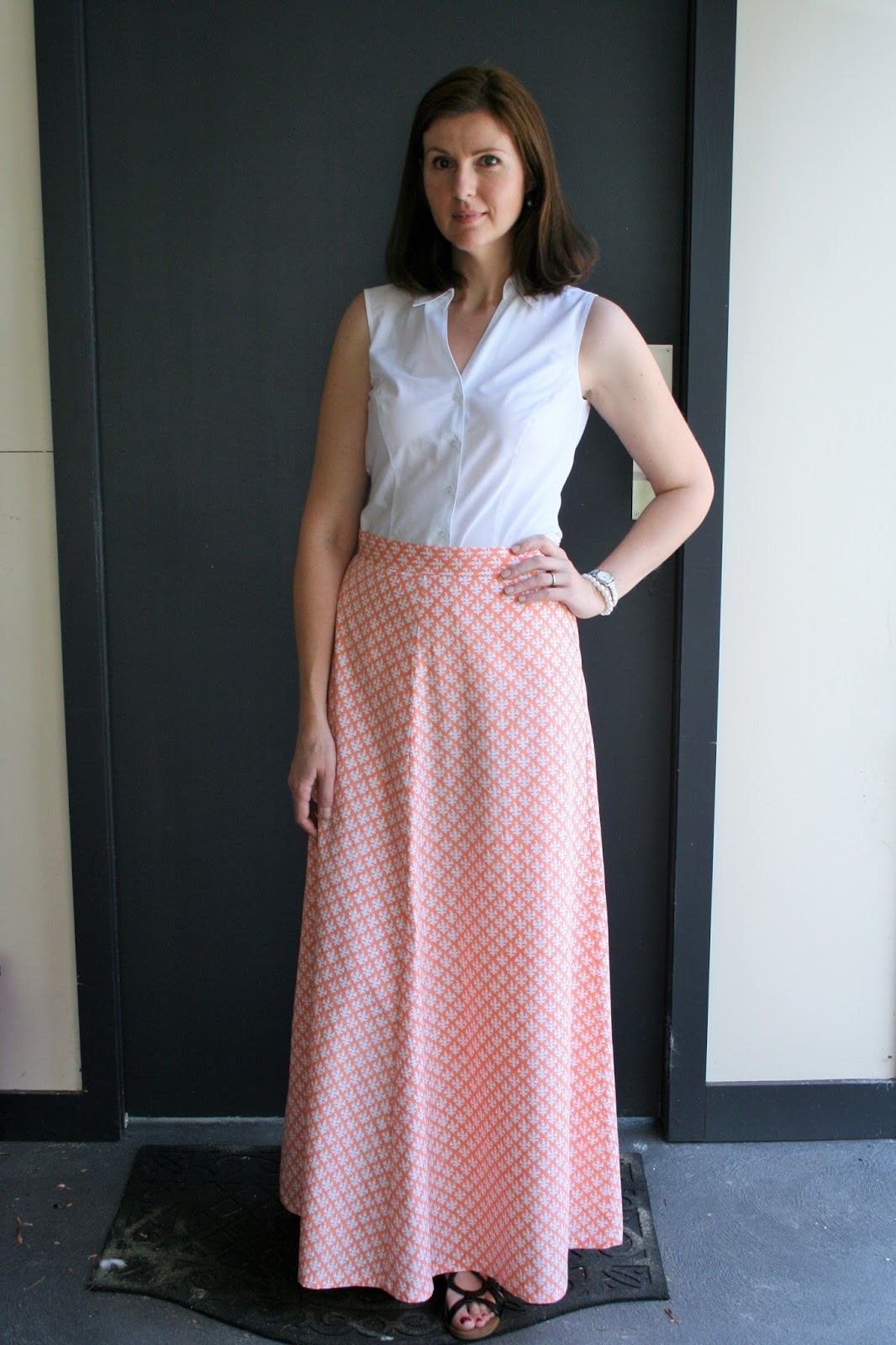 The Tall Mama: Vintage Pattern Maxi Skirt