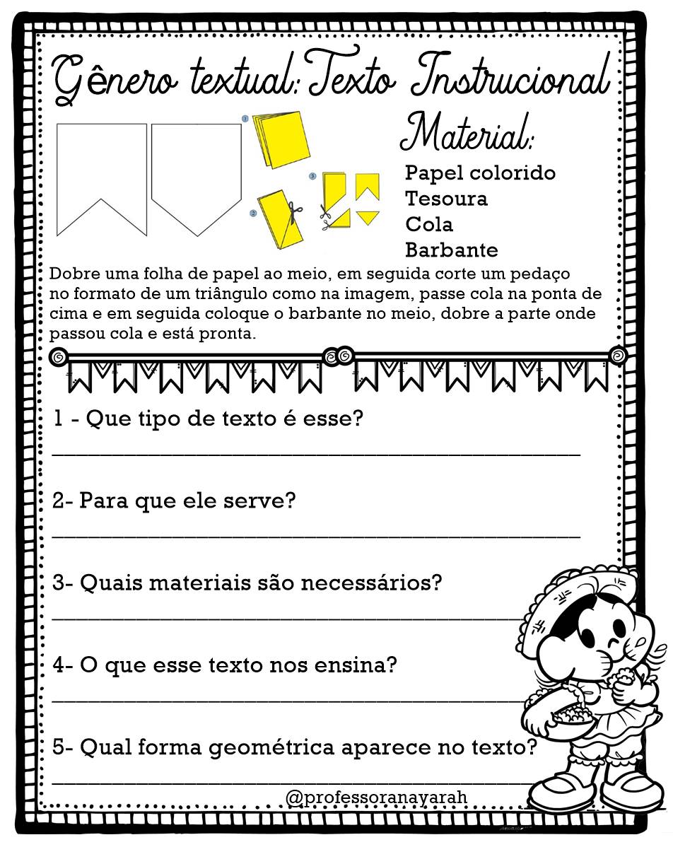 Gênero Textual Cardápio Com Atividades - NAZAEDU