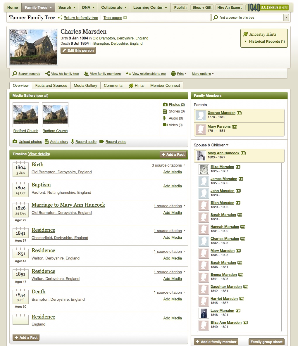 TheAncestorFiles: Marsden Family: Ancestry, Part 1