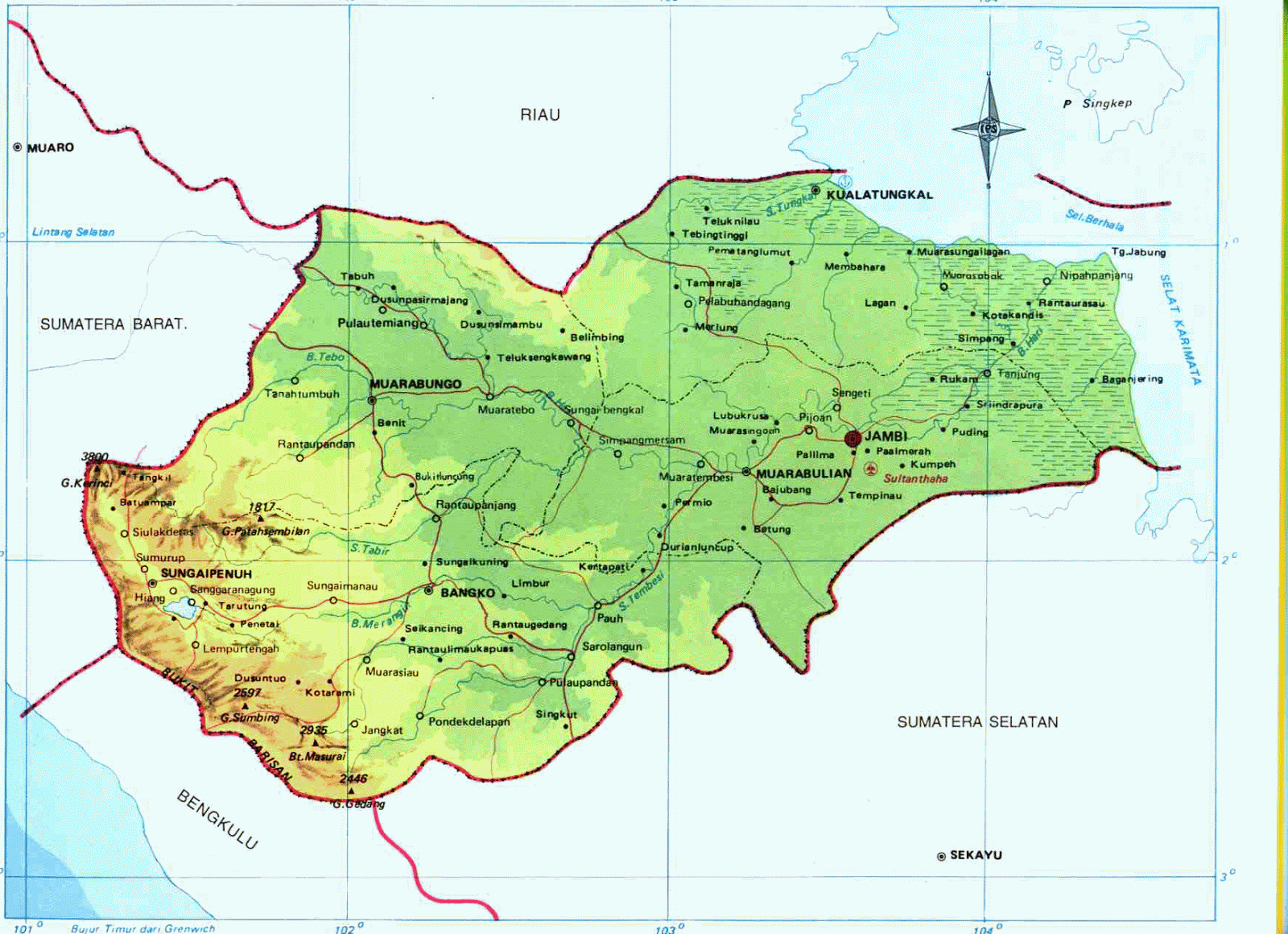 AMAZING INDONESIA: JAMBI PROVINCE MAP