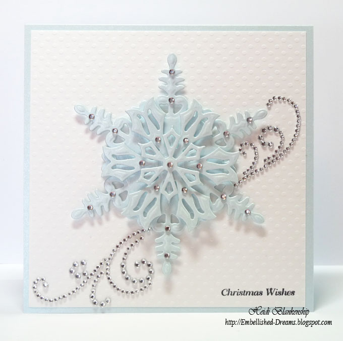 Embellished Dreams: Sparkling Snowflake Christmas Card