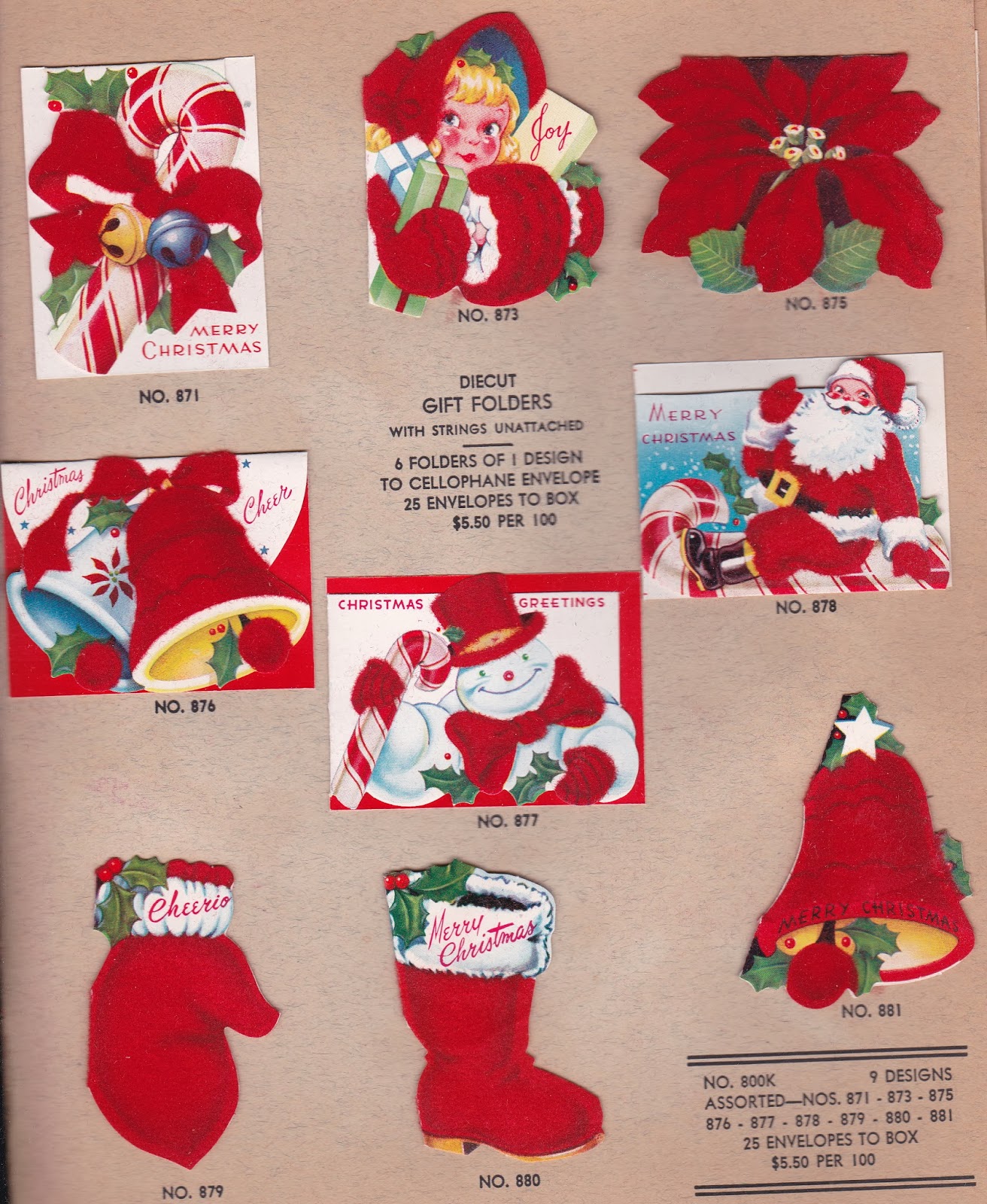 vintage recycling: 1950s Christmas Tags & Seals - Peck Inc. Minn