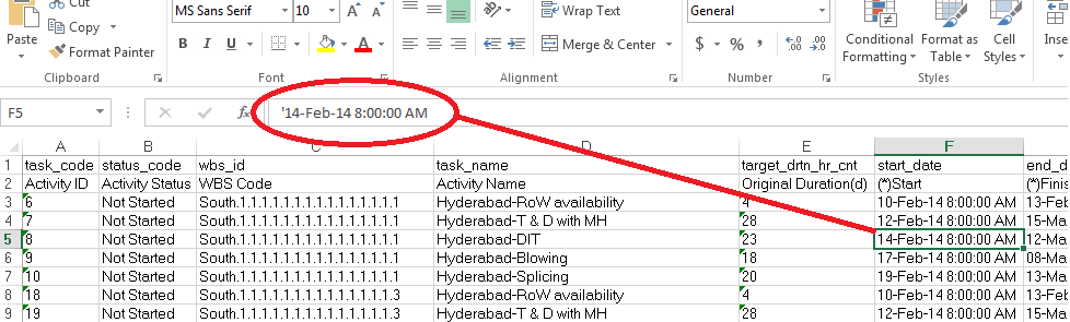Export Primavera P6 Data into Excel and Format