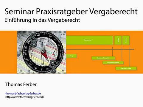 Praxisratgeber Vergaberecht: Einführung in das Vergaberecht am 16.09. ...
