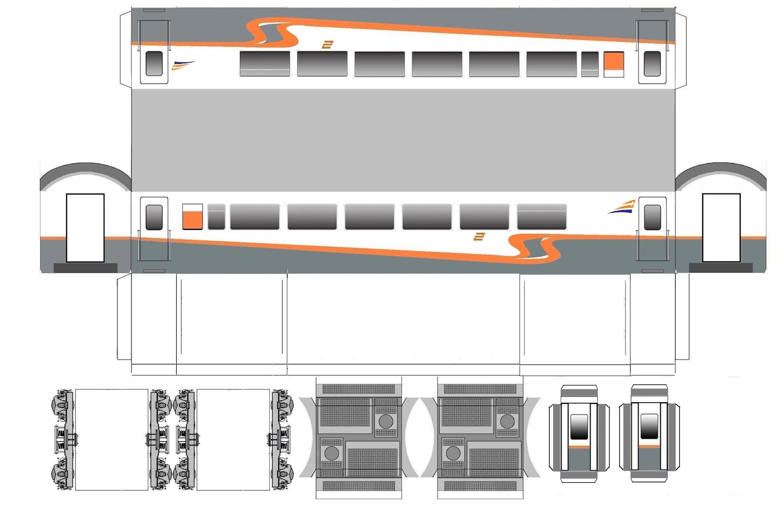 wafykeren's12: pola papercraft kereta api