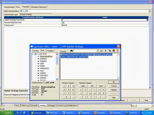 DYNAMIC LOOKUP WITH UPDATE STRATEGY IN INFORMATICA
