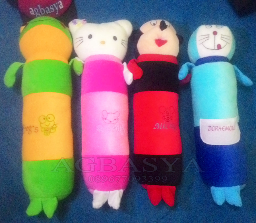 Guling Kepala Boneka Karakter Bahan Premium - Agbasya