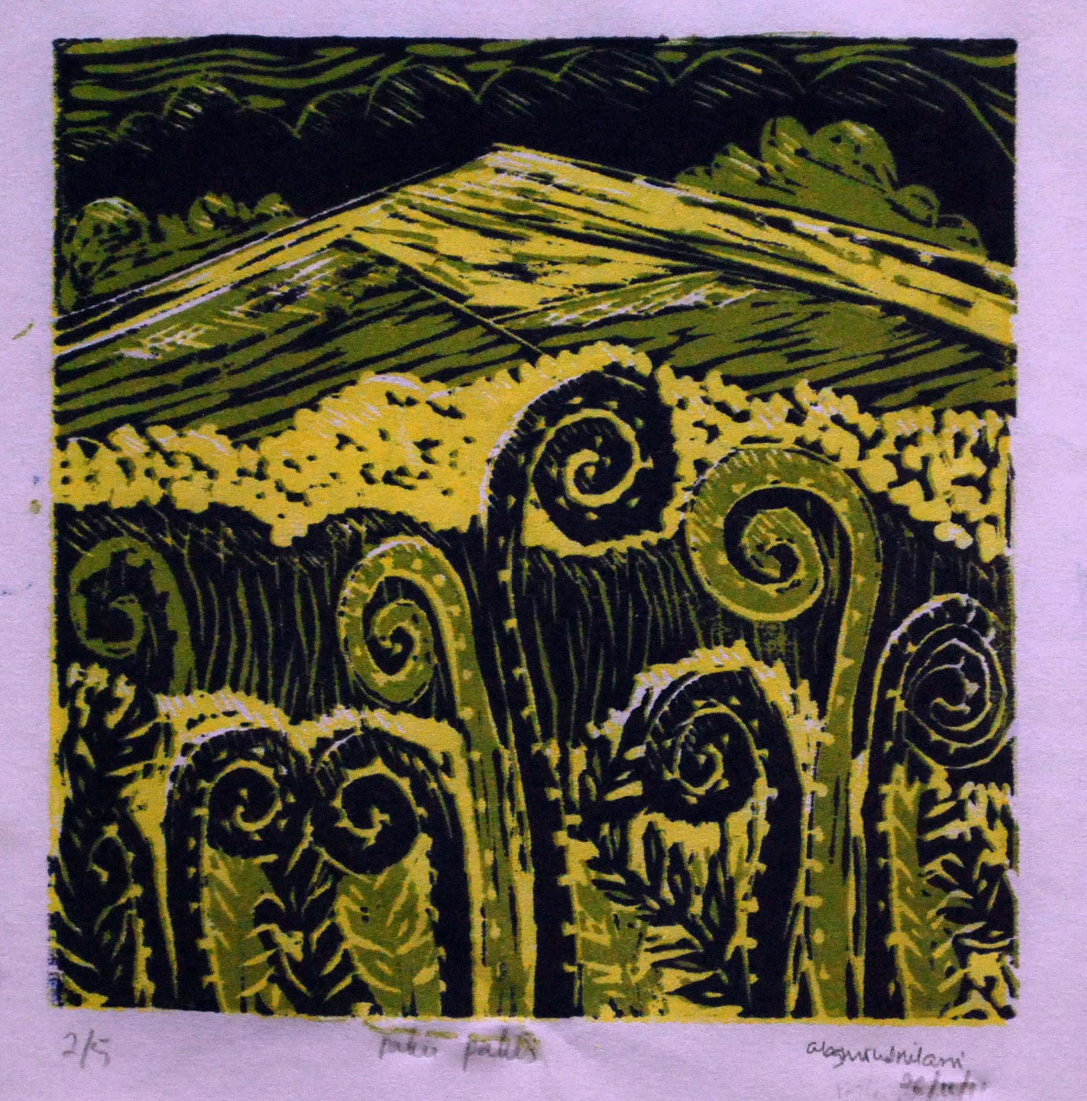 SusurDenai: CETAKAN LINO DARI TAMAN BALI