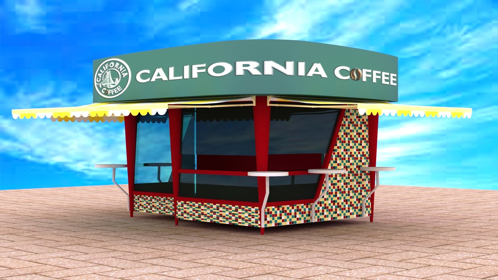 Krita Interiors: Fast food Stall 3D Design At Andheri