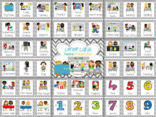 Primary Graffiti: Editable Center Rotation Cards