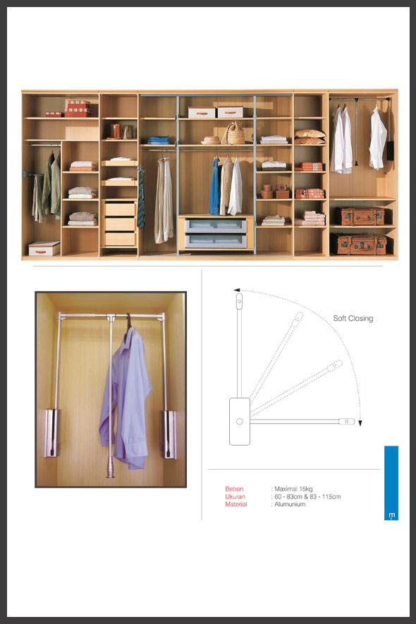 Wardrobe Lifter Junior Lift - Lintang Fittings