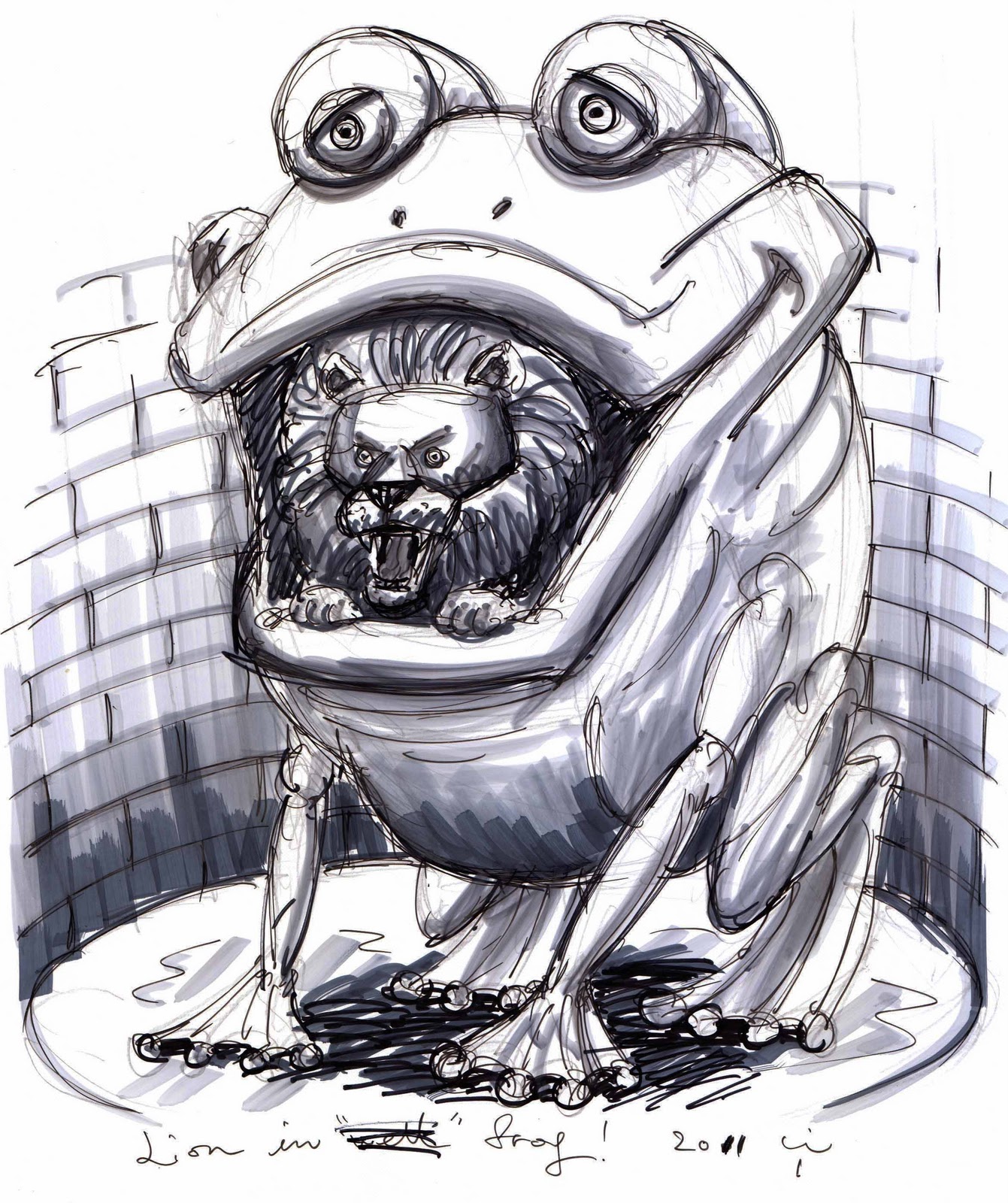 Sealed Man: Lion In Frog
