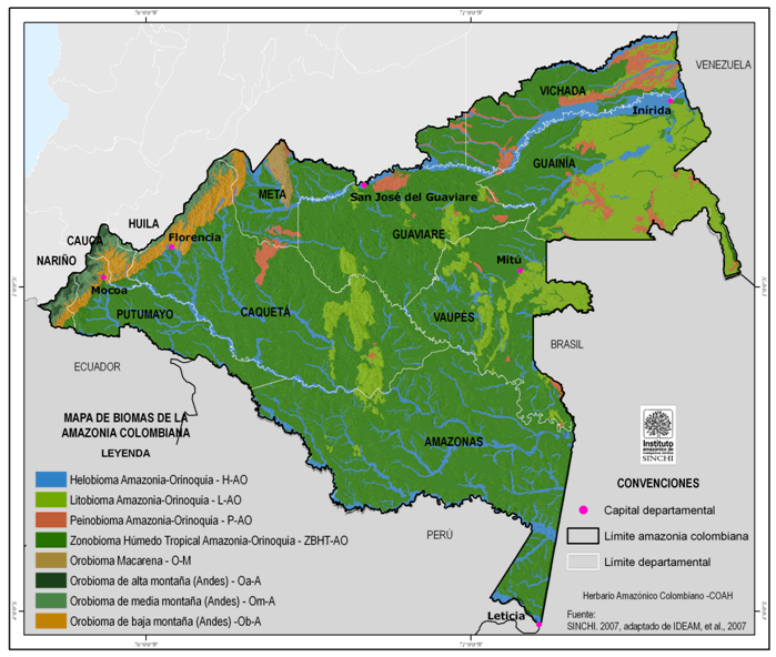 COLOMBIA : Región Amazonia