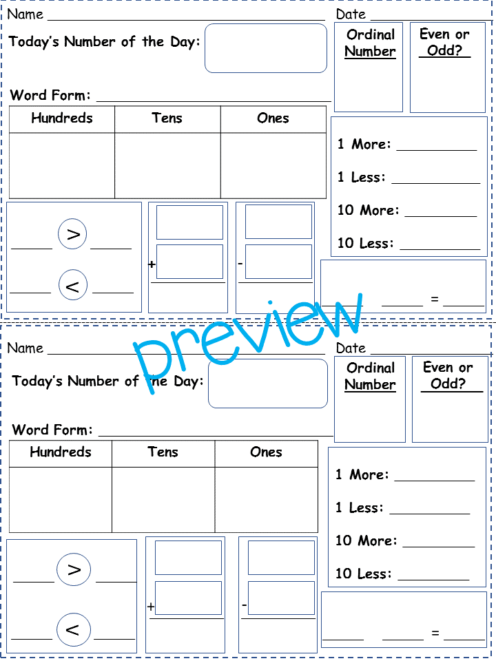 Lesson Plans & More by Mrs Wenning's Classroom!: Primary Number of the ...