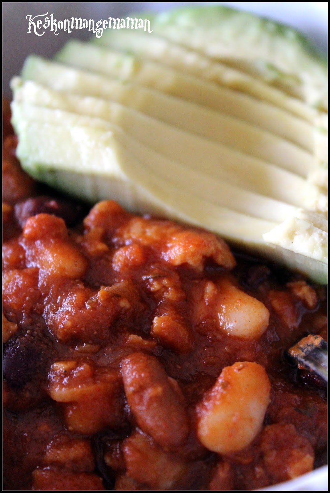 Keskonmangemaman?: Chili sin carne aux trois haricots