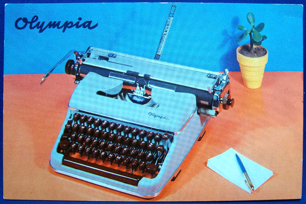 Olympia typewriter postcards/ /THE TYPEWRITER REVOLUTION