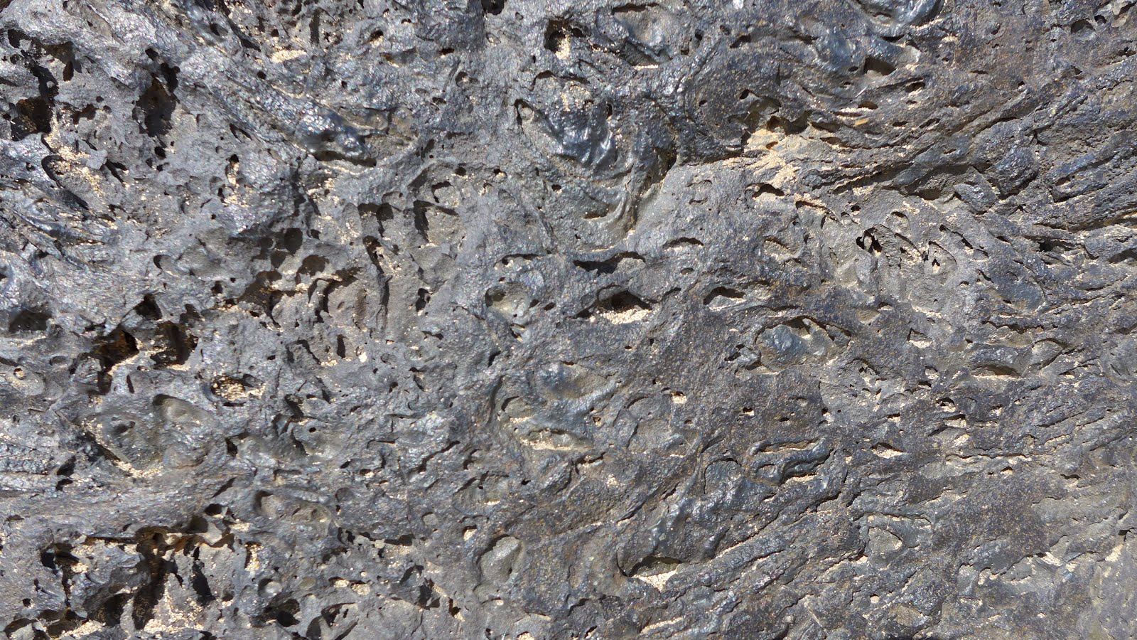 Roca volcánica de color gris oscuro | Todas las texturas