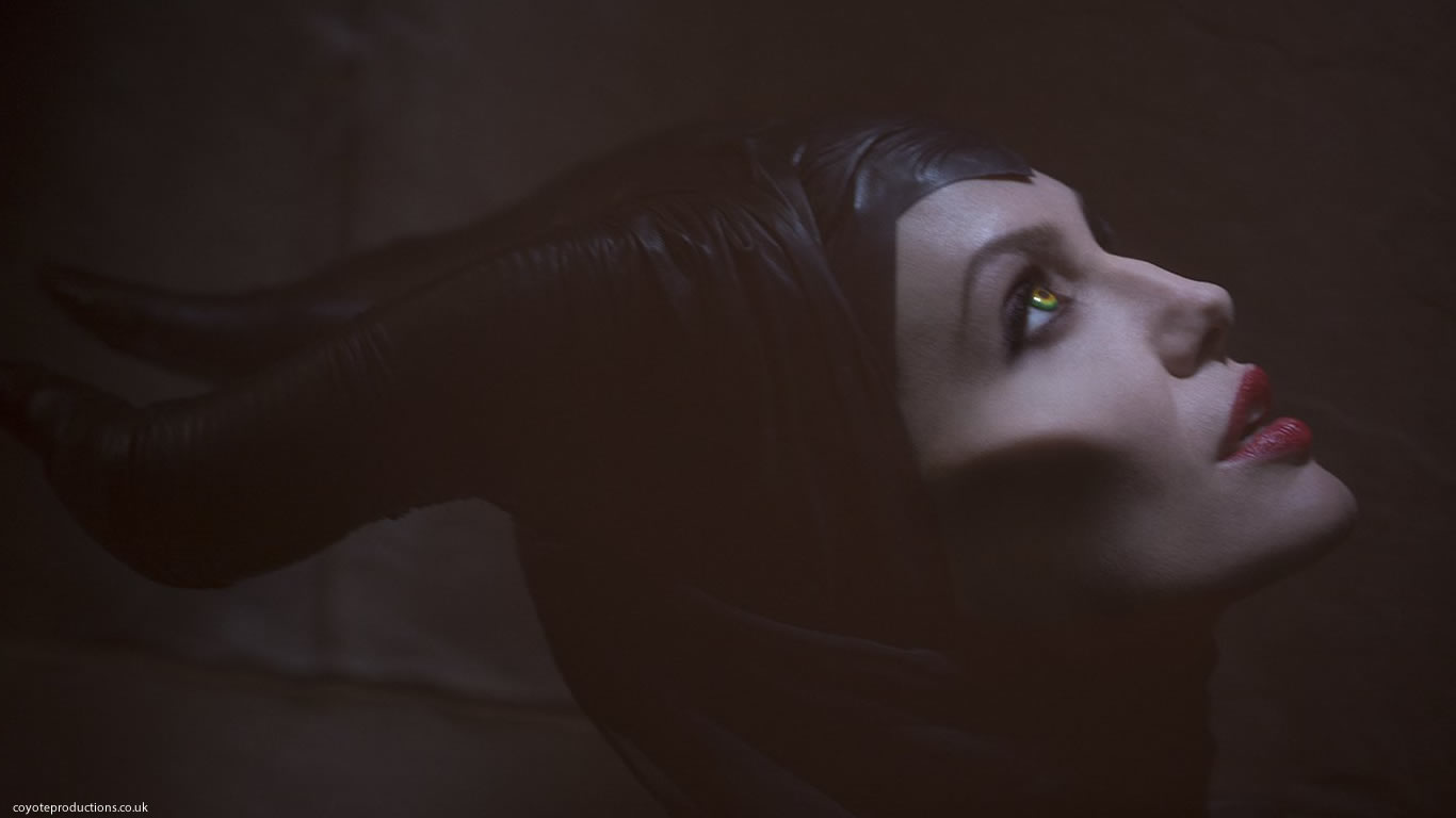 under the small umbrella: Maleficent gets some wallpaper