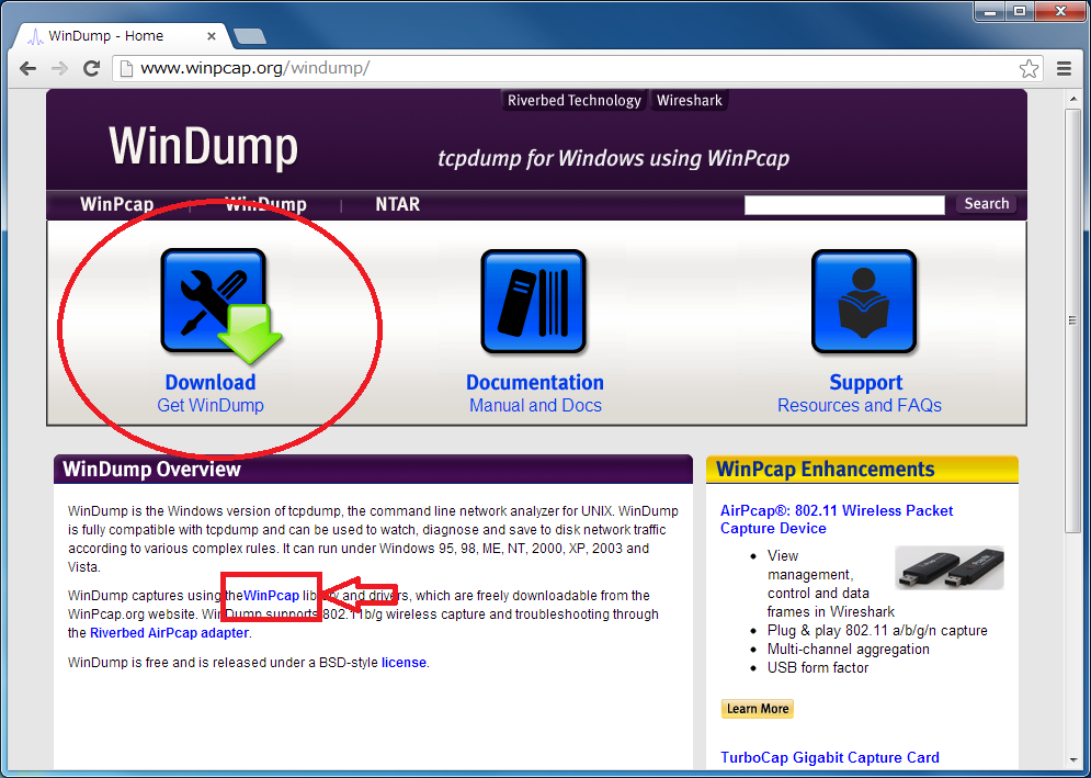 maruton's memorandum: [Windows]WinDump