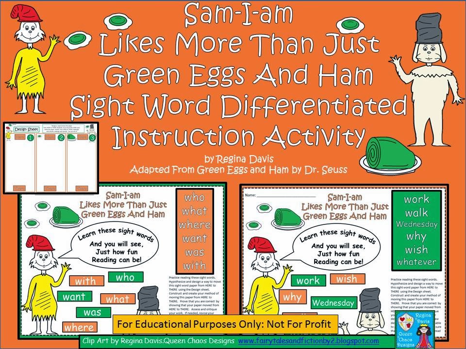 Fairy Tales And Fiction By 2: I Like Sam-I-am!