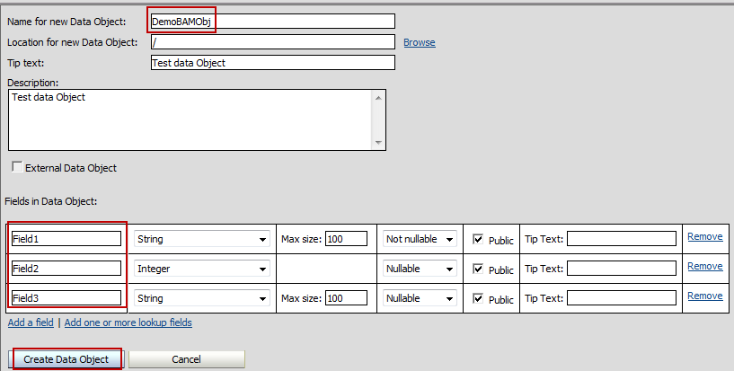 SOA, Oracle Apps and OAF World: Create Oracle BAM DataObject